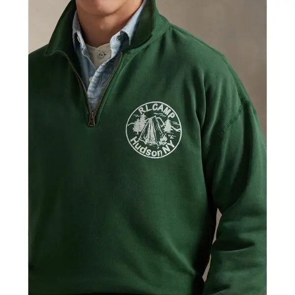 Ralph Lauren Vintage Fit Quarter-zip Fleece Sweatshirt
