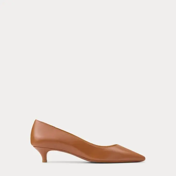 Ralph Lauren Tenney 35 Mm Goatskin Pump - Rl Gold