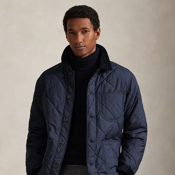 Ralph Lauren Hurston Quilted Utility Jacket - College Navy