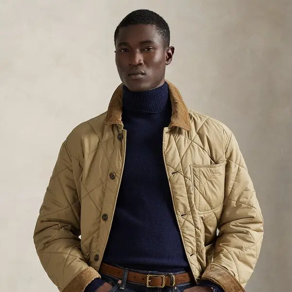 Ralph Lauren Hurston Quilted Utility Jacket - Desert Khaki