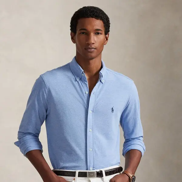 Ralph Lauren Featherweight Mesh Shirt - Isle Heather