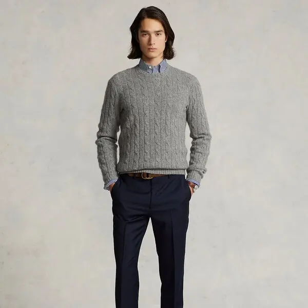 Ralph Lauren Slim Fit Wool Twill Trousers - Classic Navy