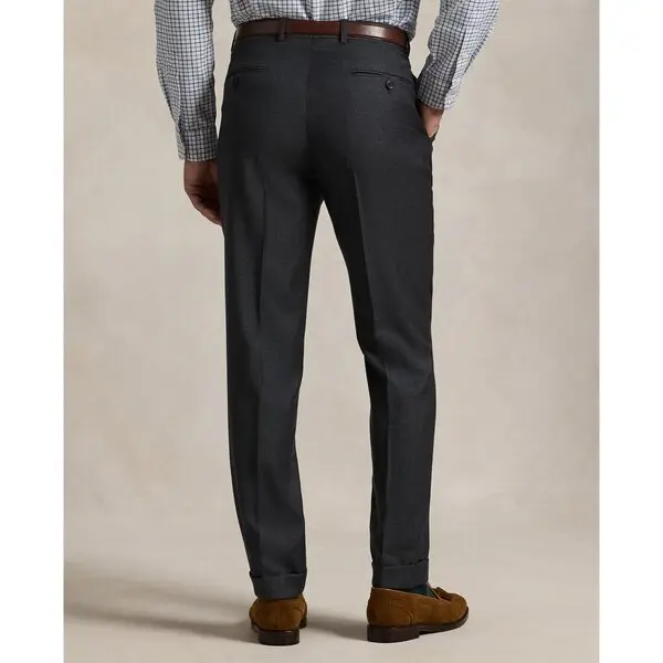 Ralph Lauren Slim Fit Wool Twill Trousers - Medium Grey