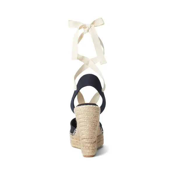 Ralph Lauren Canvas Wedge Espadrille - Blue