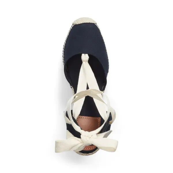 Ralph Lauren Canvas Wedge Espadrille - Blue