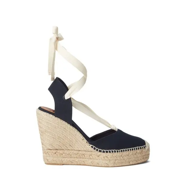 Ralph Lauren Canvas Wedge Espadrille - Blue