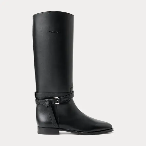 Ralph Lauren Donnely Calfskin Boots - Black