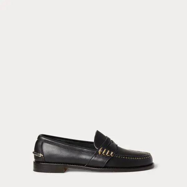 Ralph Lauren Edric Leather Penny Loafer - Black