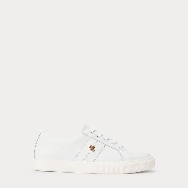 Ralph Lauren Janson Ii Action Leather Sneaker - Rl White