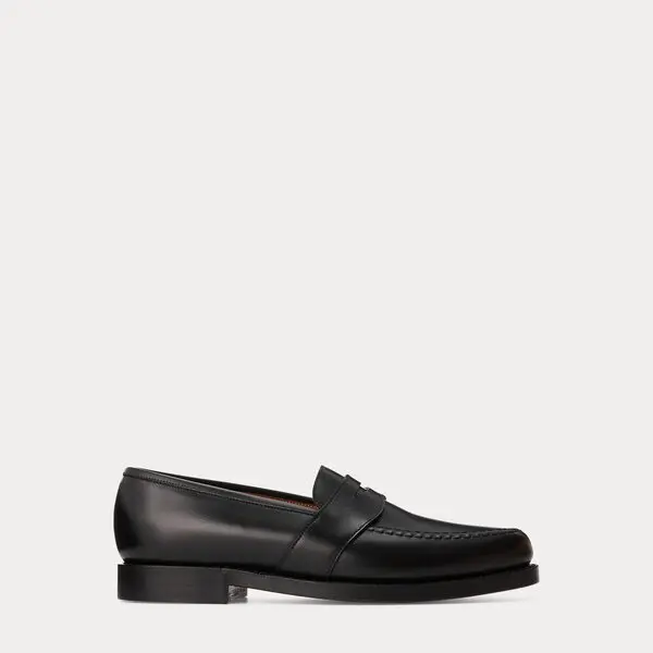 Ralph Lauren Braygan Calfskin Penny Loafer - Black