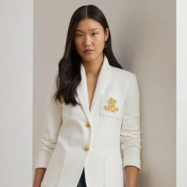 Ralph Lauren Bullion Jacquard Blazer - White