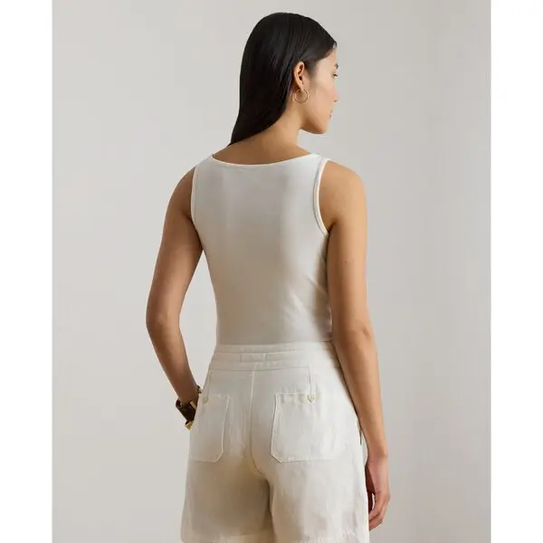 Ralph Lauren Stretch Cotton Tank Top - White