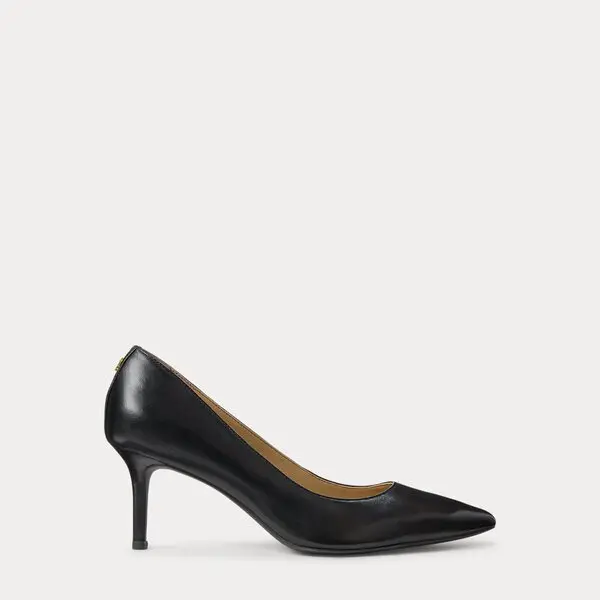 Ralph Lauren Lanette Leather Pump - Black