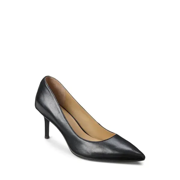 Ralph Lauren Lanette Leather Pump - Black