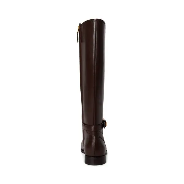 Ralph Lauren Brooke Ii Calfskin Tall Boot - Chestnut Brown