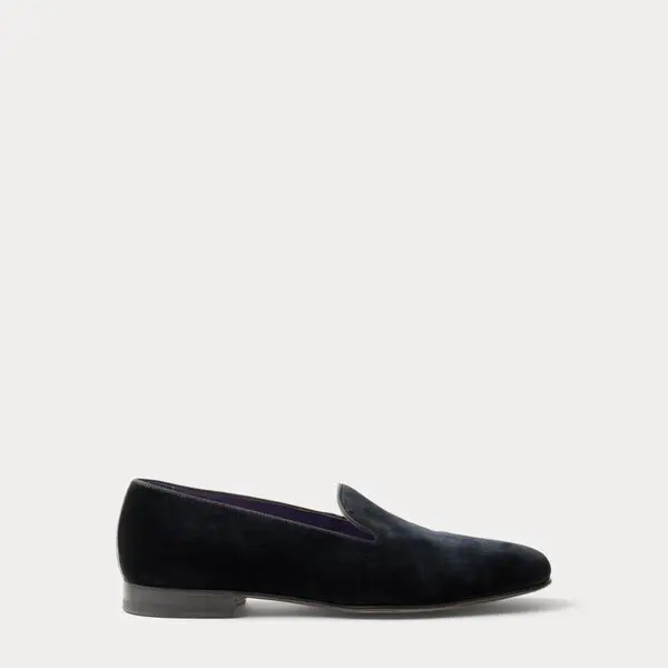 Ralph Lauren Alonzo Velvet Slipper - Black