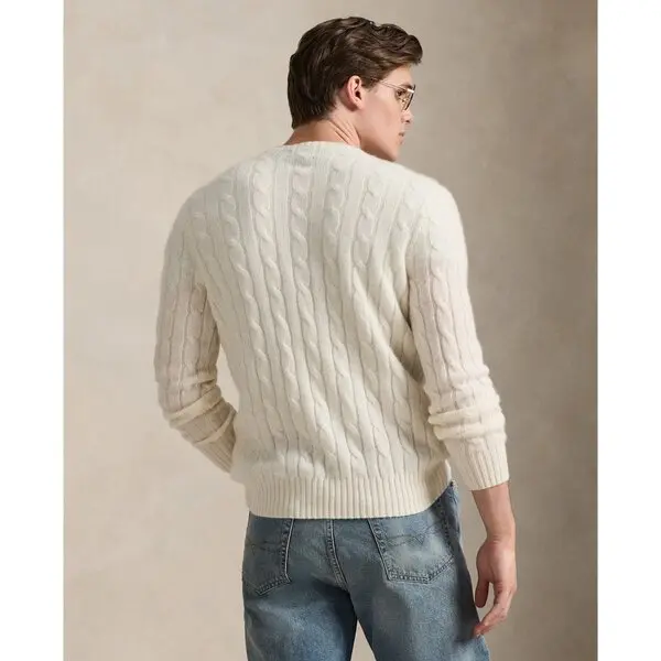 Ralph Lauren The Iconic Cable-knit Cashmere Sweater - Cream