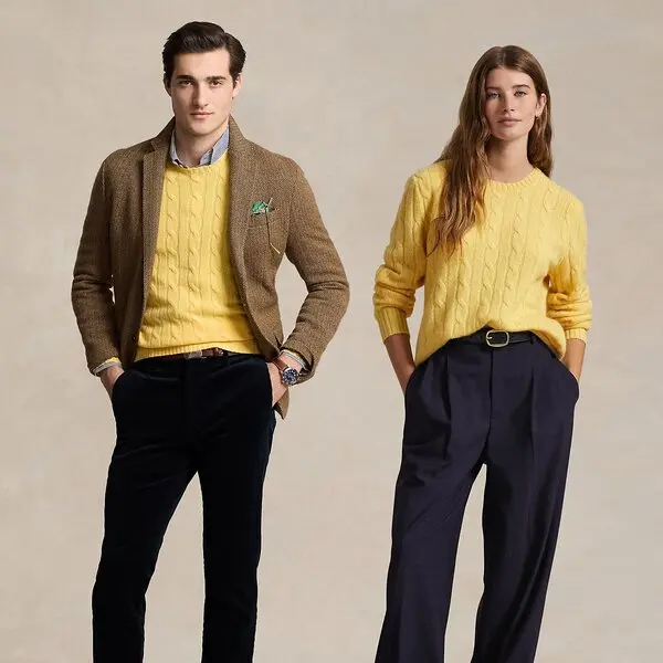 Ralph Lauren Cable-knit Cashmere Sweater - Fall Yellow