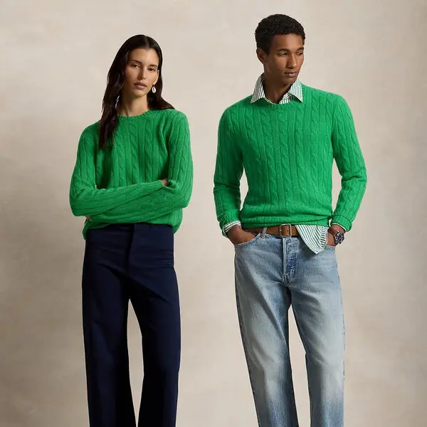 Ralph Lauren Cable-knit Cashmere Sweater - Parakeet Green