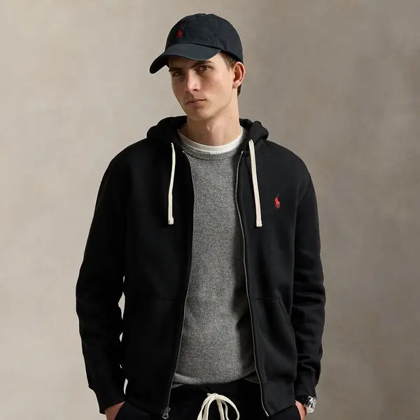 Ralph Lauren Fleece Full-zip Hoodie - Polo Black