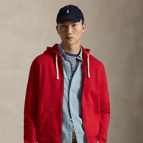 Ralph Lauren Fleece Full-zip Hoodie - Rl 2000 Red