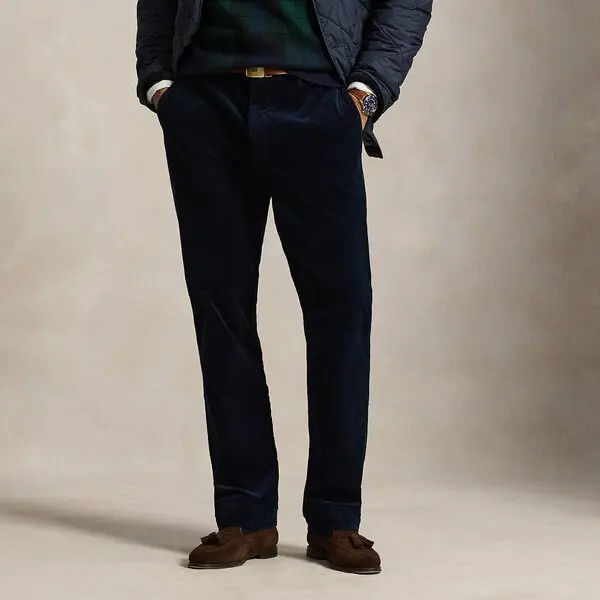 Ralph Lauren Stretch Straight Fit Corduroy Pant - Aviator Navy