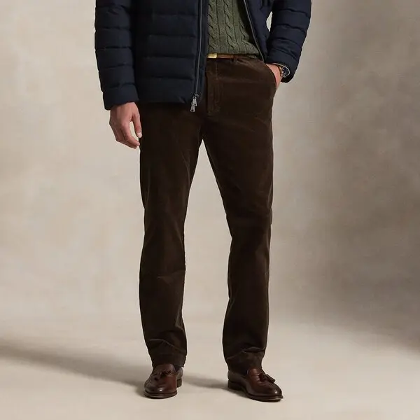 Ralph Lauren Stretch Straight Fit Corduroy Pant - Dark Beech