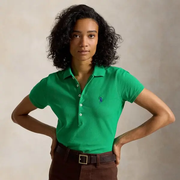 Ralph Lauren Slim Fit Stretch Polo Shirt - Billiard