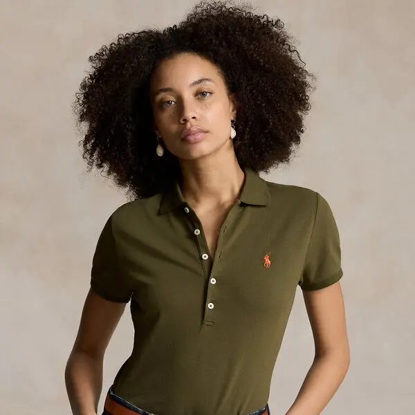 Ralph Lauren Slim Fit Stretch Polo Shirt - Canopy Olive