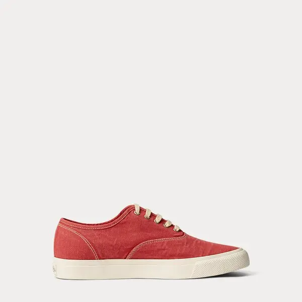Ralph Lauren Canvas Sneaker - Faded Red
