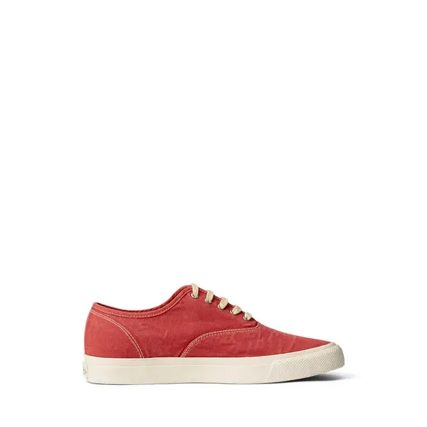 Ralph Lauren Canvas Sneaker - Faded Red