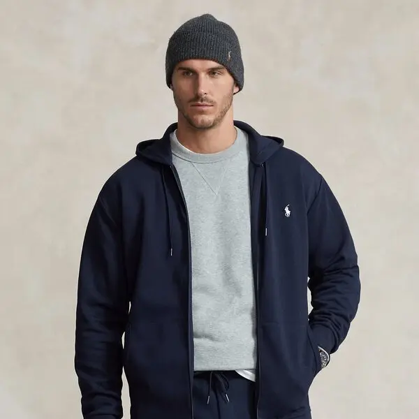 Ralph Lauren Double-knit Full-zip Hoodie - Aviator Navy