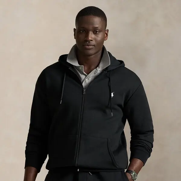 Ralph Lauren Double-knit Full-zip Hoodie - Polo Black