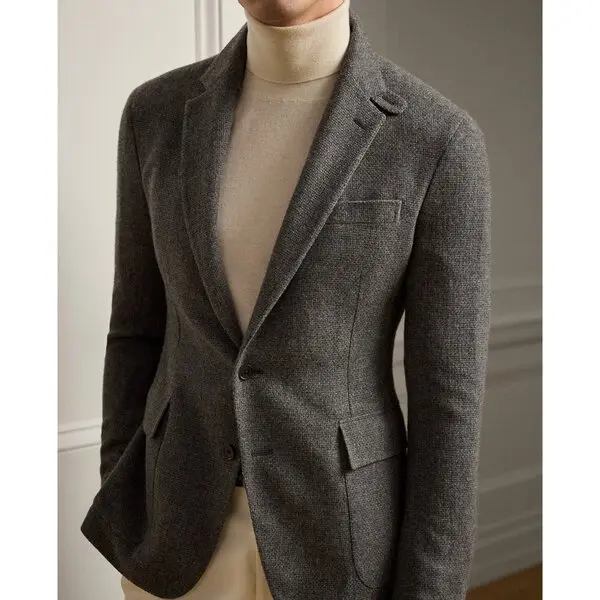 Ralph Lauren Hadley Hand-tailored Cashmere Jacket - Medium Grey