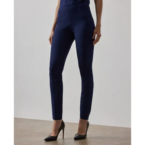 Ralph Lauren Annie Wool Crepe Pant - Navy