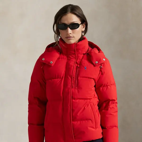 Ralph Lauren Mid-weight Down Puffer Jacket - Compass Red