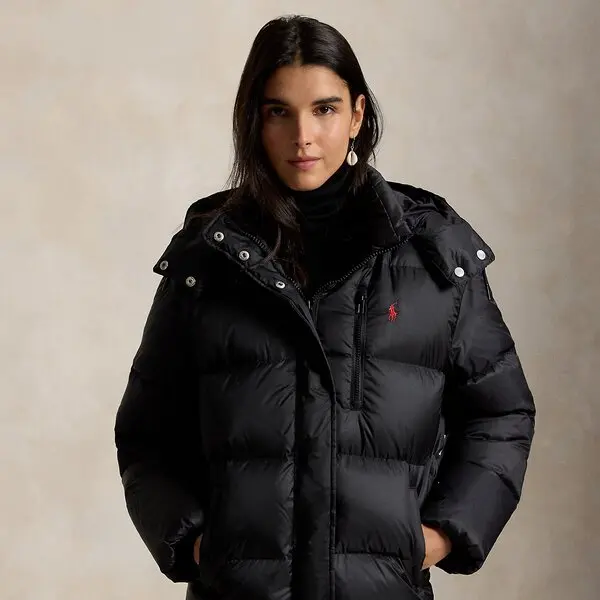 Ralph Lauren Mid-weight Down Puffer Jacket - Polo Black