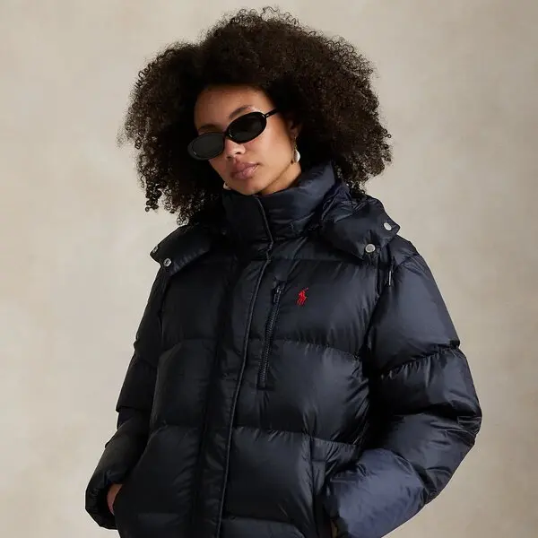 Ralph Lauren Mid-weight Down Puffer Jacket - Rl Navy