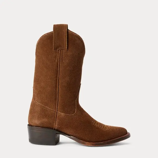 Ralph Lauren Plainview Roughout Suede Boot - Brown