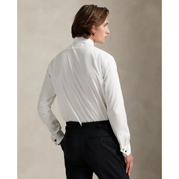 Ralph Lauren Classic Fit French Cuff Tuxedo Shirt - White