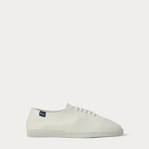 Ralph Lauren Cotton Canvas Sneaker - Deckwash White