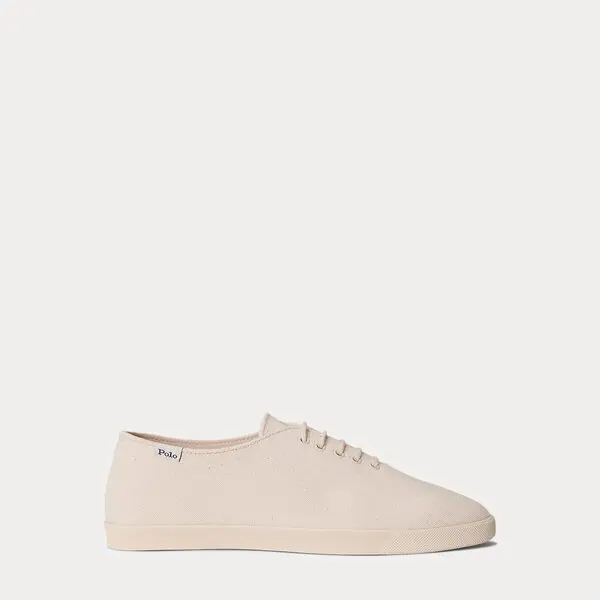 Ralph Lauren Cotton Canvas Sneaker - Winter Cream