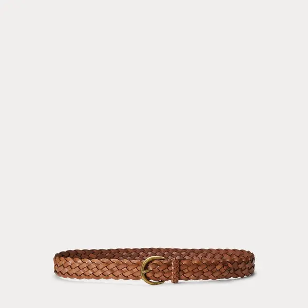 Ralph Lauren Braided Calfskin Belt - Cuoio