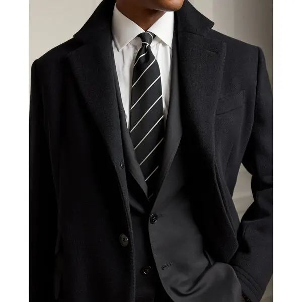 Ralph Lauren Kent Hand-tailored Wool-blend Topcoat - Black