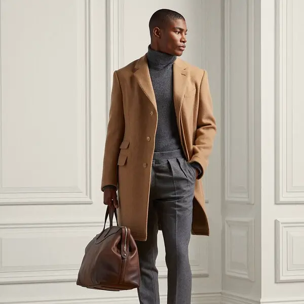 Ralph Lauren Kent Hand-tailored Wool-blend Topcoat - Camel