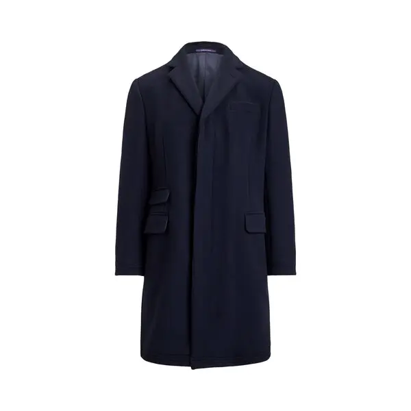 Ralph Lauren Kent Hand-tailored Wool-blend Topcoat - Navy