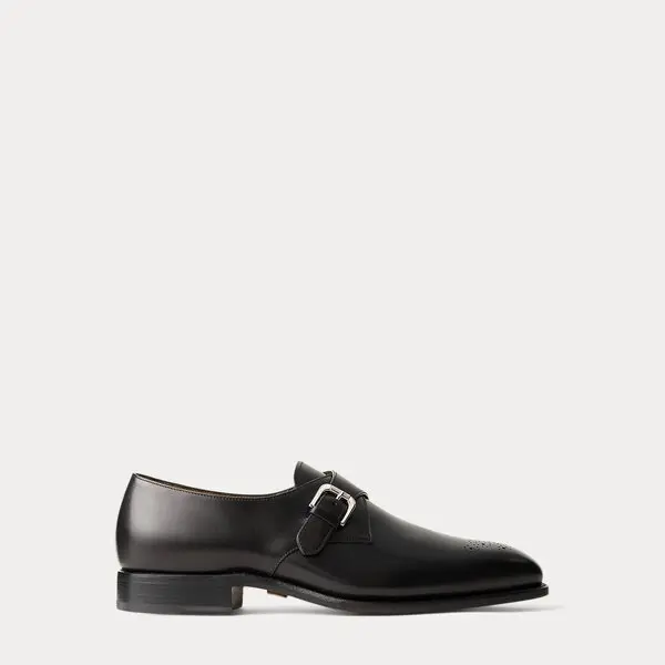 Ralph Lauren Darnell Calfskin Monk-strap Shoe - Black