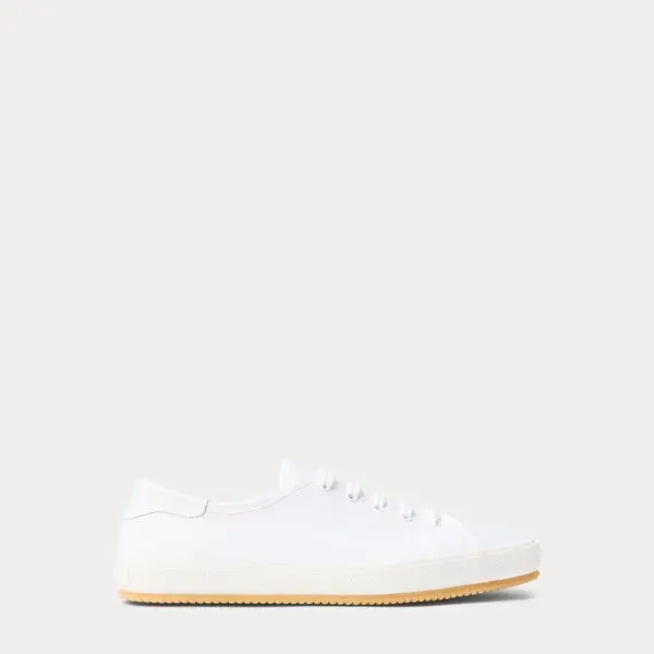 Ralph Lauren Bayston Cotton Canvas Sneaker - Bianco