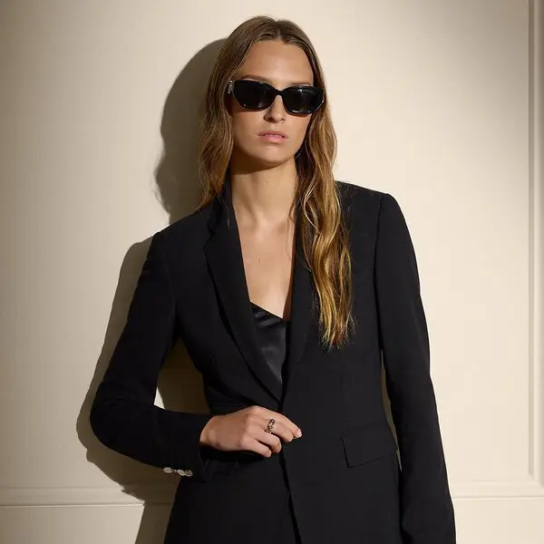 Ralph Lauren Parker Wool Crepe Jacket - Black