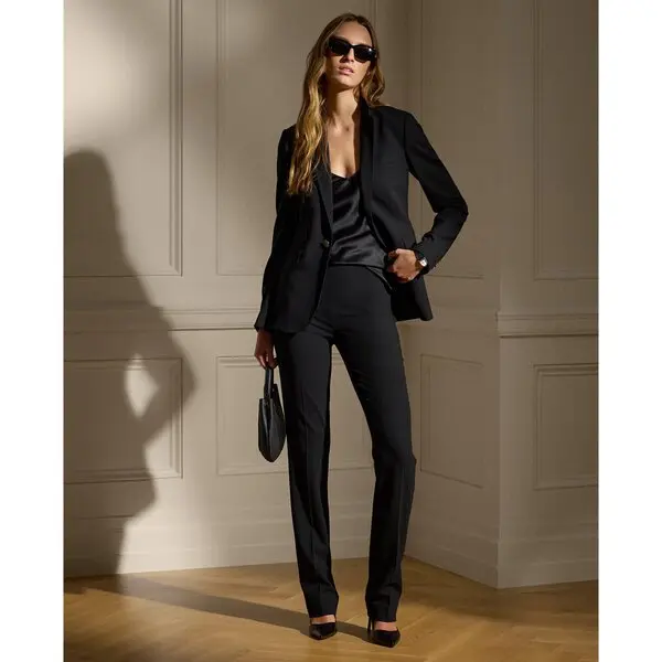 Ralph Lauren Parker Wool Crepe Jacket - Black